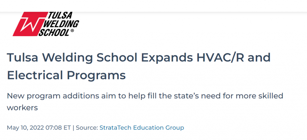 Tulsa Welding School Adds New HVAC/R and Electrical Training Programs ...